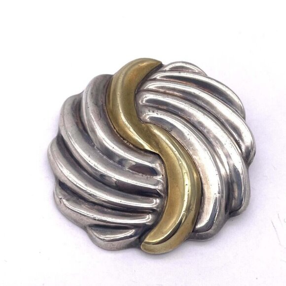 Taxco | Jewelry | Shell Style Brooch Pin 925 Sterling Silver Mexico ...